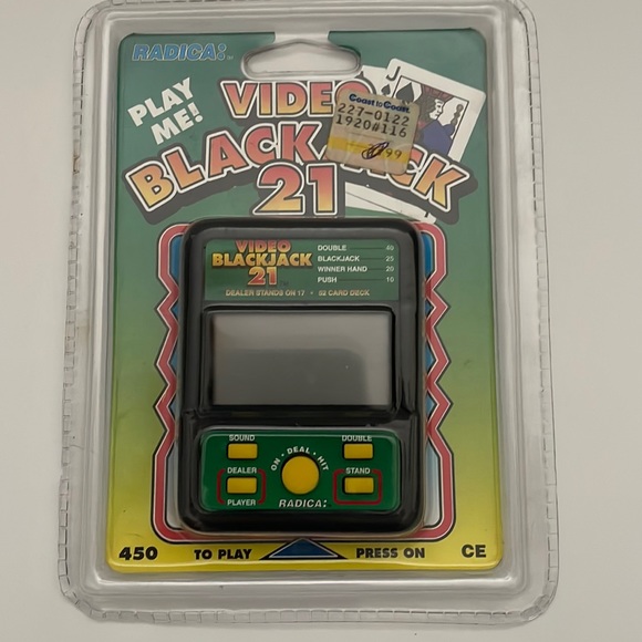 Radica | Games | Vintage Radica Blackjack Handheld Video Game Sealed ...